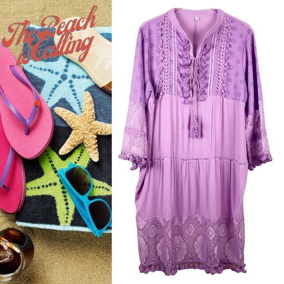 Miss Look | Dresses | Nwot Miss Look 34 Sleeve Length V Neck Summer ...